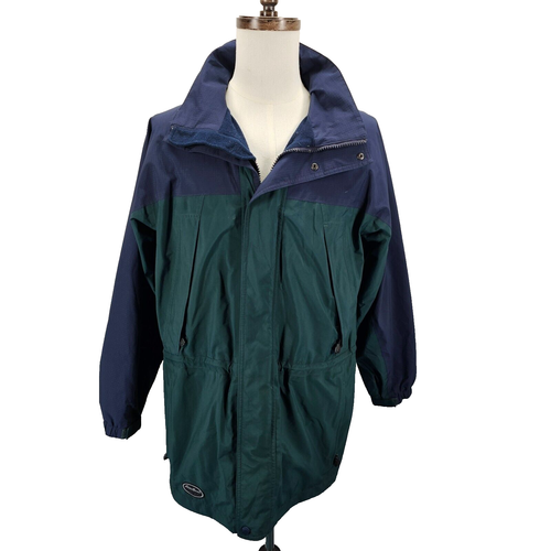 Vintage Eddie Bauer EbTek Gore Tex Jacket Fleece Lined Blue Green Mens ...