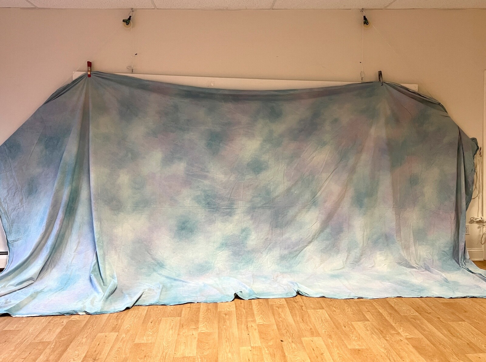 Portrait Photographic Backdrop Cloth Hand Dyed Blue and Purple | eBay