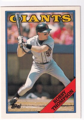 Bobby Thompson 1988 Topps Tiffney Card # 772 | eBay