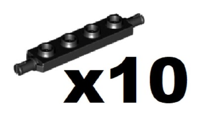 🧱 LEGO 10 New Black Plates Modified 1 x 4 Stud with Wheels Holder 2926 ...