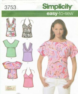 2007 Misses' Knit Top Sewing Pattern U-Pick Size 6-22 Simplicity 3753 ...