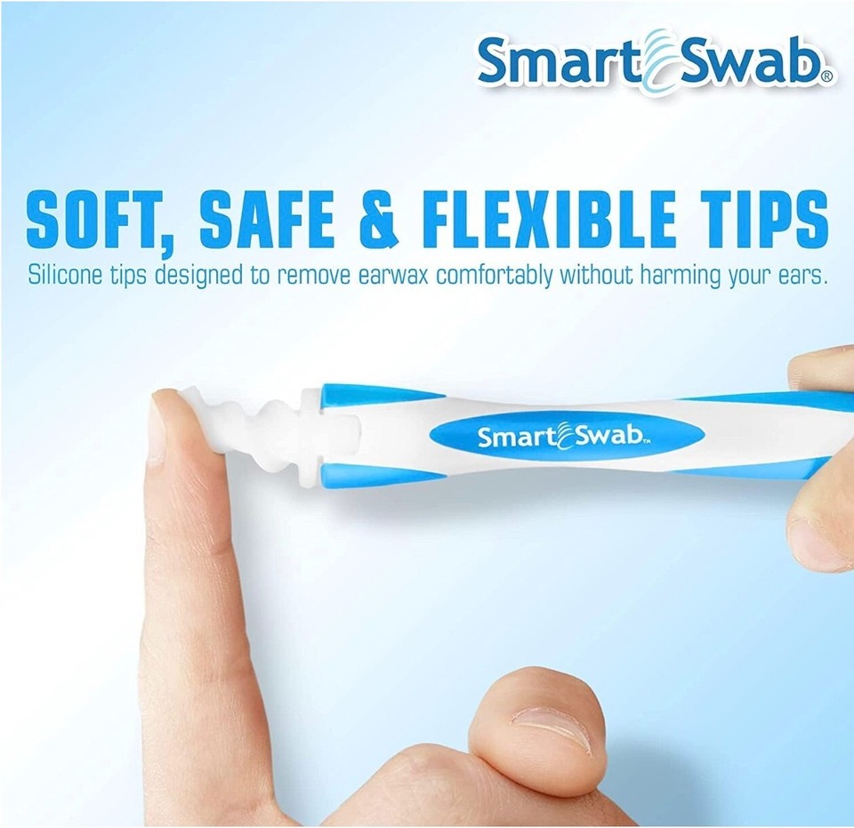 Smart Swab The Original US Patented Safe Spiral Earwax Remover Kit with ...