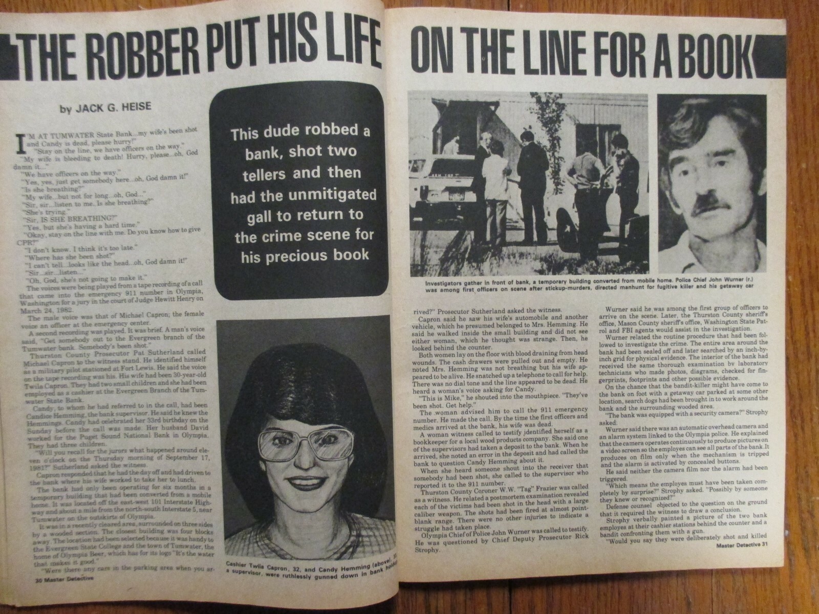 November 1982 "Master Detective" Magaz(MITCHELL RUPE/THOMAS J. MOCK ...