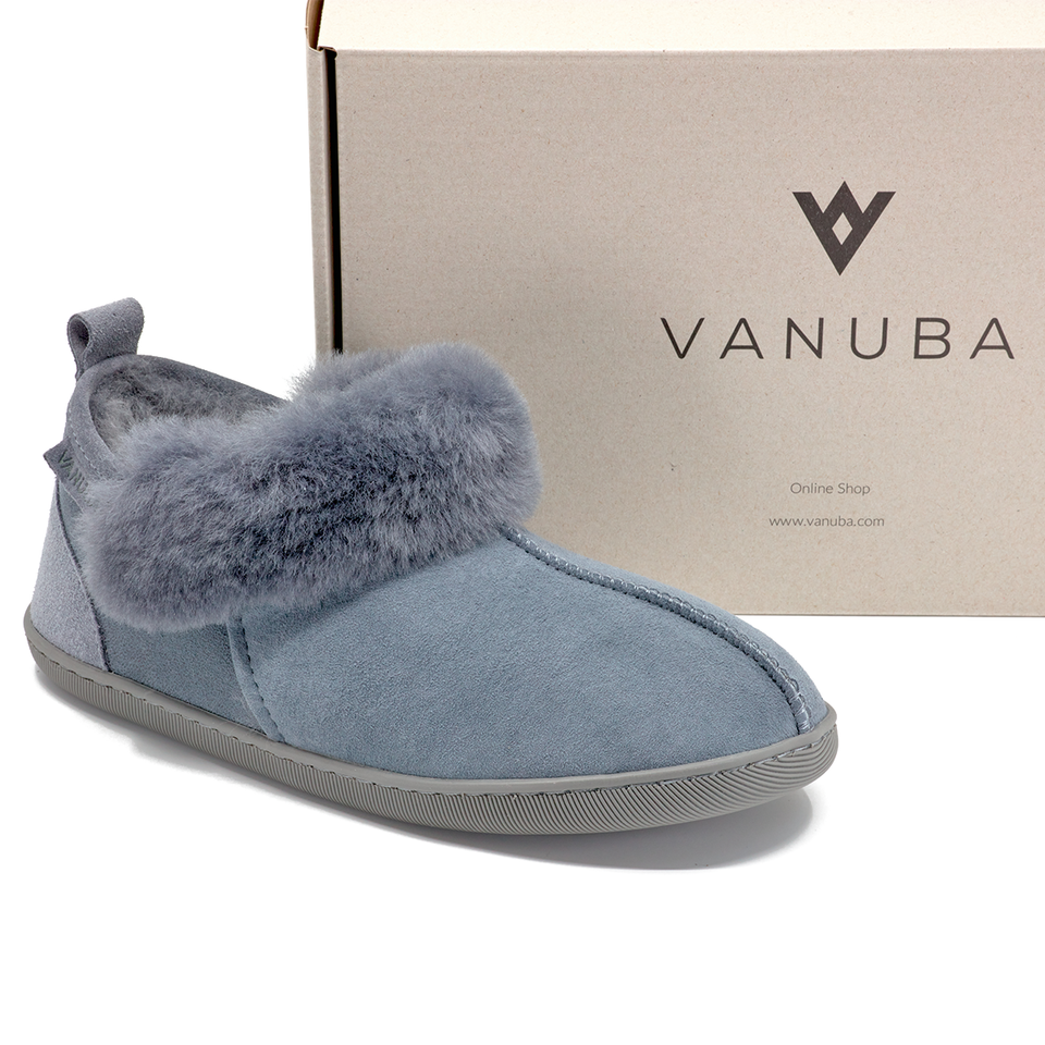 Vanuba Karayaka Women Winter Leather Sheepskin Cabin Slippers Loafers ...