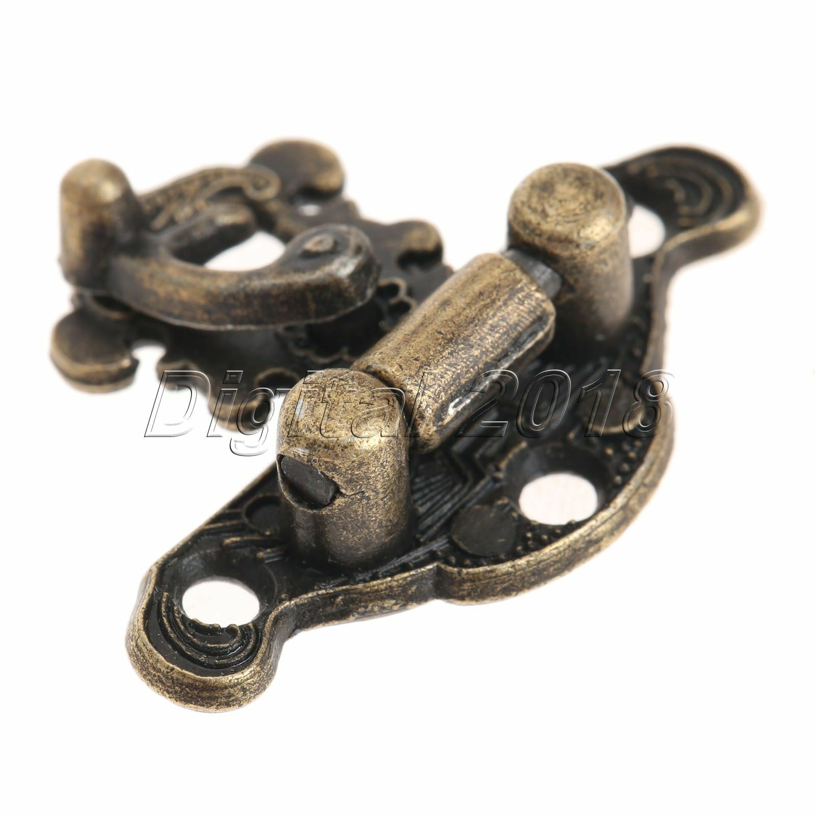 12Pcs Antique Brass Hasp Wooden Wood Box Hasp Latch Hook with Screws ...