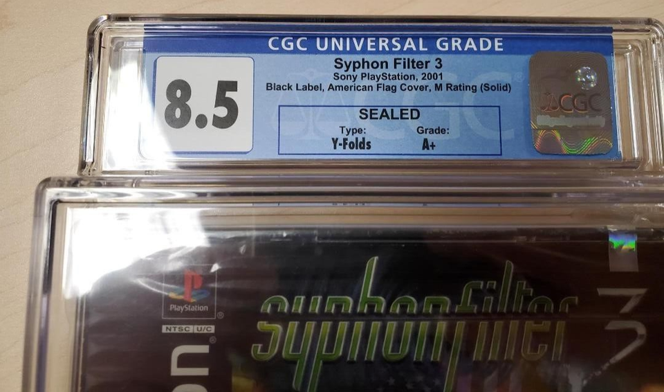 2001 PS1 Syphon Filter 3 U.S. Flag 9/11 Cover RARE Sealed CGC 8.5 ...
