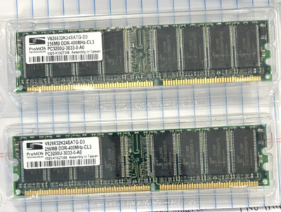 512MB 2x256MB PC3200 DDR-400 CLS PROMOS V826632K24SATG-D3 RAM | eBay