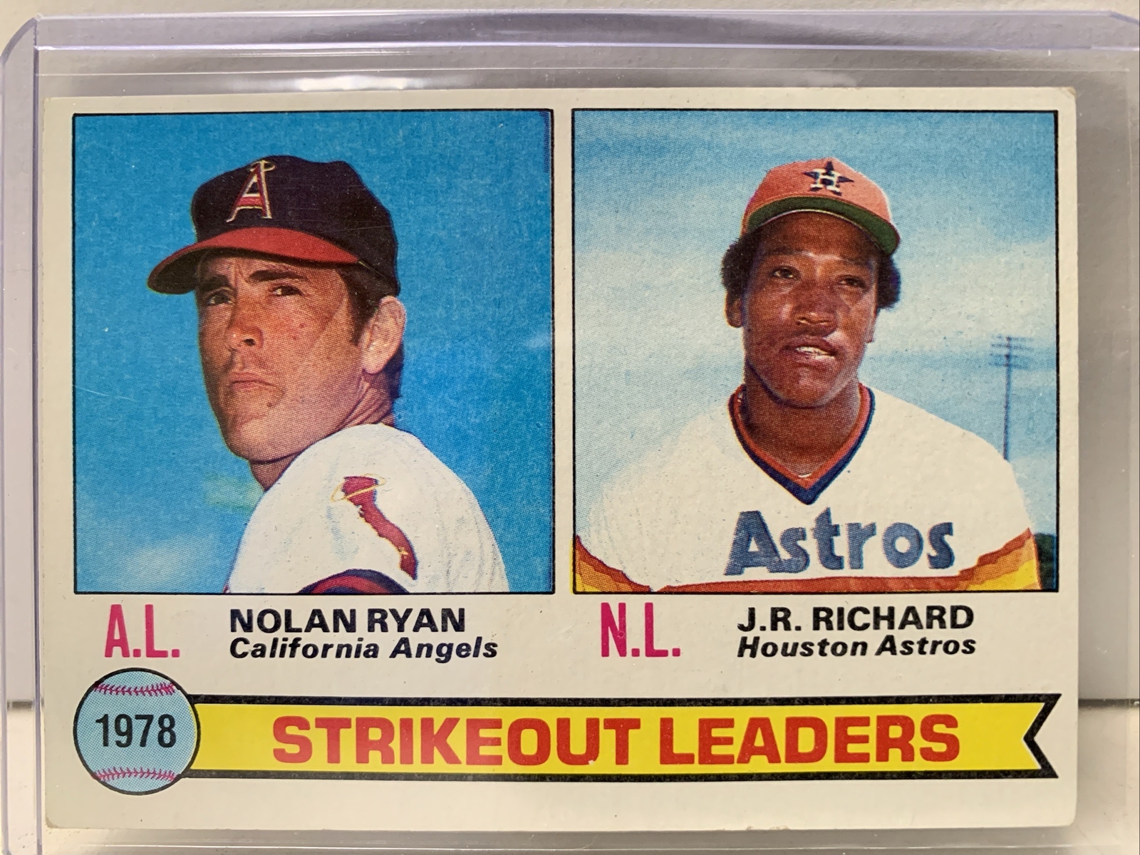 1979 Topps Baseball 1978 Strikeout Leaders Nolan Ryan/ JR Richards #6 ...