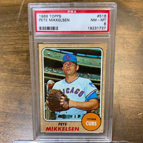 1968 Topps Pete Mikkelsen #516 *Cubs* PSA 8 NM-MT | eBay