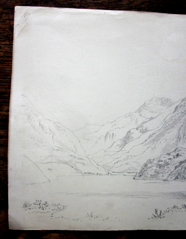 1877 Dolbadarn Castle Genuine Victorian Pencil Drawing Wales Caernarfon ...