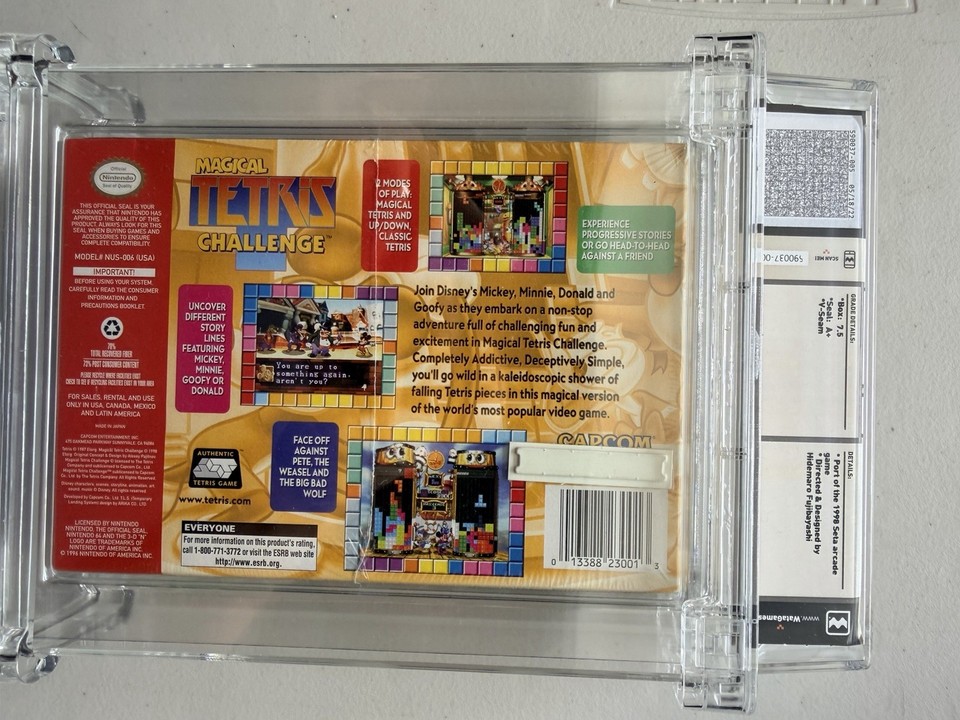 Magical Tetris Challenge Nintendo 64 N64 New Sealed Graded WATA 7.5 A+ ...