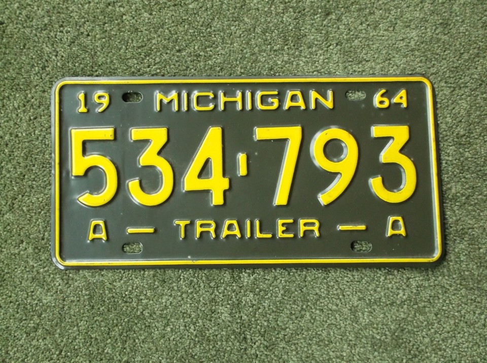 🗽🗽🗽 Michigan 1964 License Plate | eBay