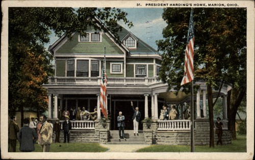 President Harding Home Marion Ohio vintage postcard s977 | eBay