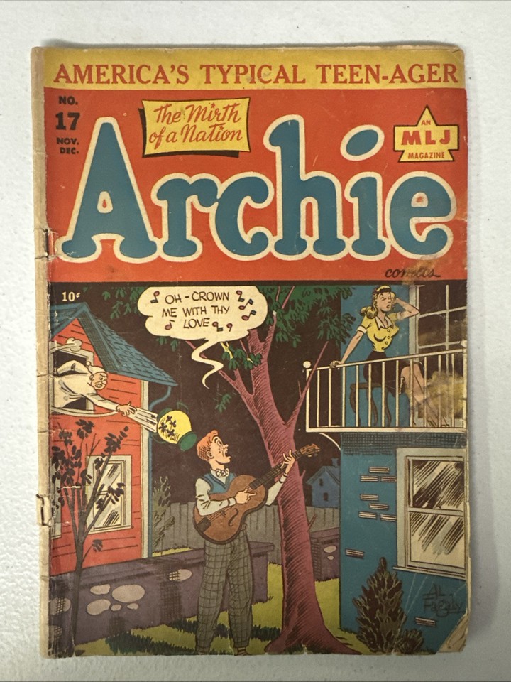 Archie Comics #17 1945 Golden Age 1st Print Betty Fair/Good | eBay