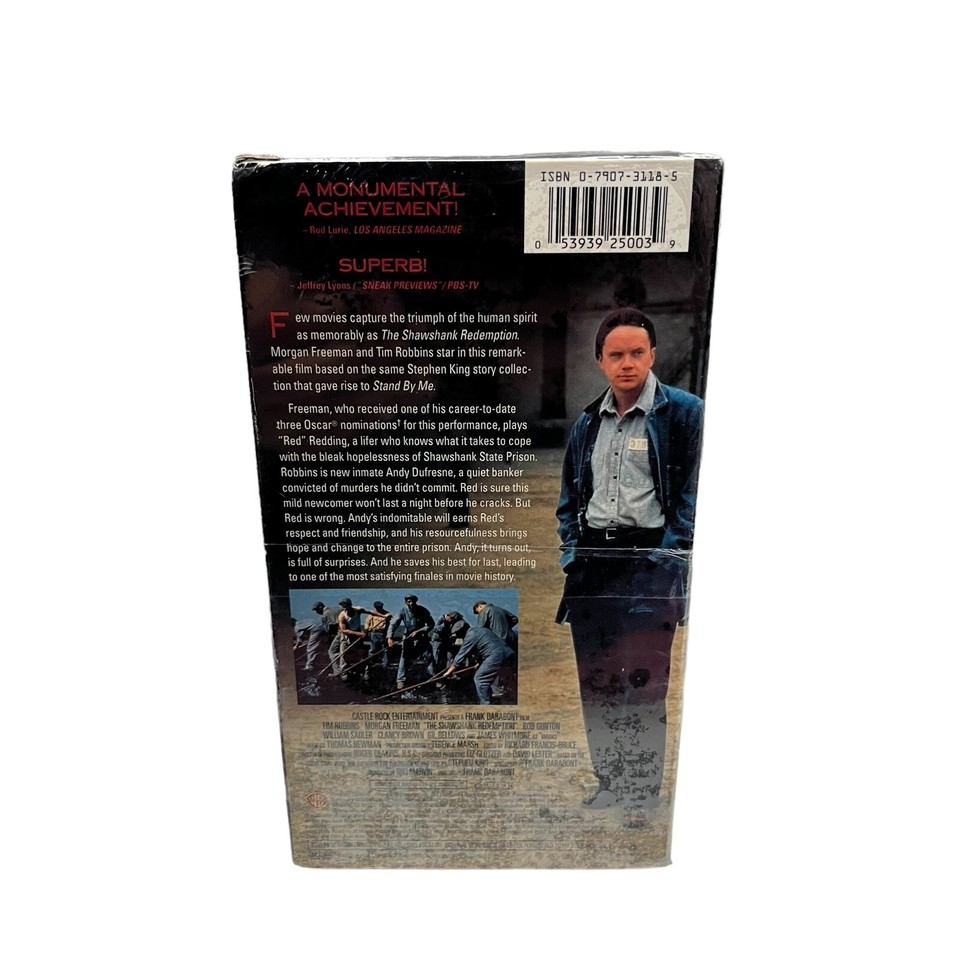 The Shawshank Redemption (VHS,1997) NEW 53939250039 | eBay