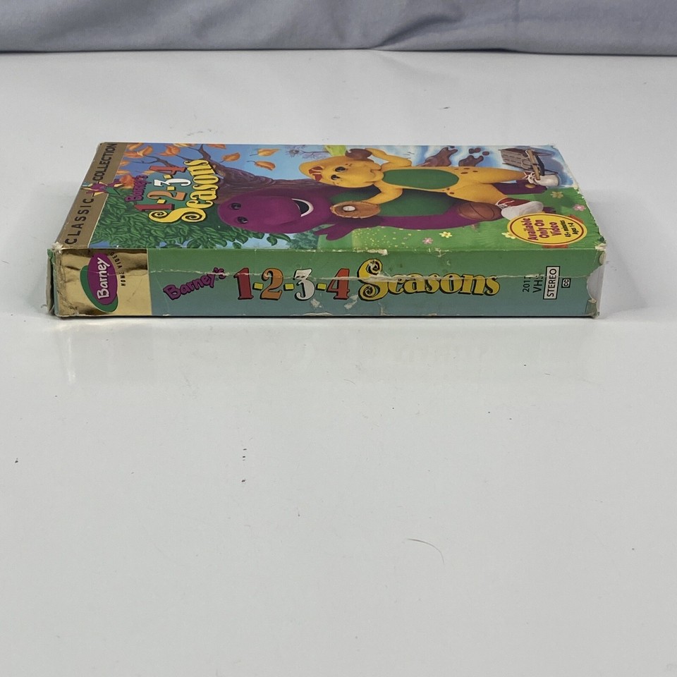Barney's 1-2-3-4 Seasons VHS 1996 Classic Collection Cartoon VHS Tape ...