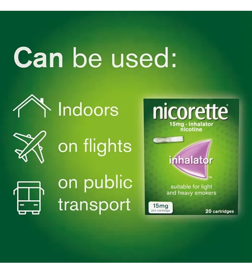 Nicorette Inhalator 15 mg - 36 Cartridges Stop Smoking Aid New ...