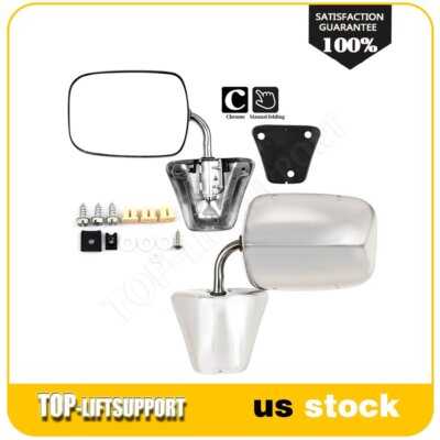 Fits Chevy GMC Pickup Blazer Side View Rear Manual Mirrors Pair Set ...