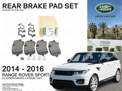 OEM LAND ROVER REAR BRAKE PAD SET RANGE ROVER SPORT 2014-2016 S ...