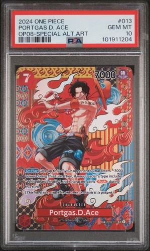 One Piece OP-08 Two Legends Portgas.D.Ace OP02-013 SP Alternate Alt Art ...