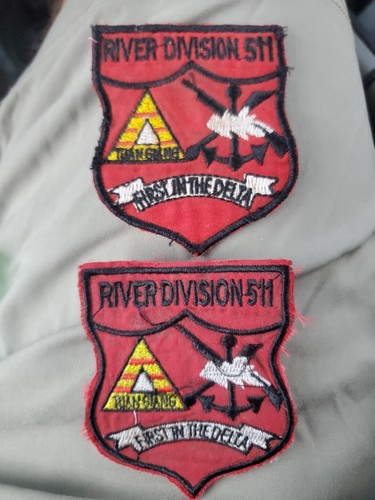 TWO VIETNAM U.S. NAVY RIVER DIVISION 511 FIRST IN THE DELTA PATCH ...