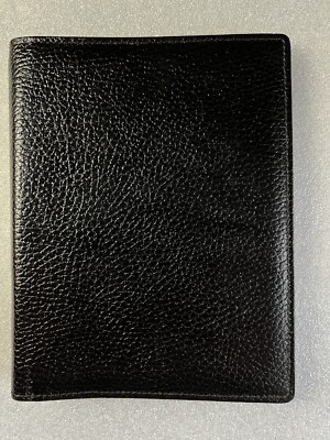 Vintage GIGLIODORO FIRENZE ITALY Black Calf Leather Planner Organizer ...