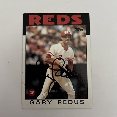 GARY REDUS 1986 TOPPS AUTOGRAPHED SIGNED AUTO BASEBALL CARD | eBay