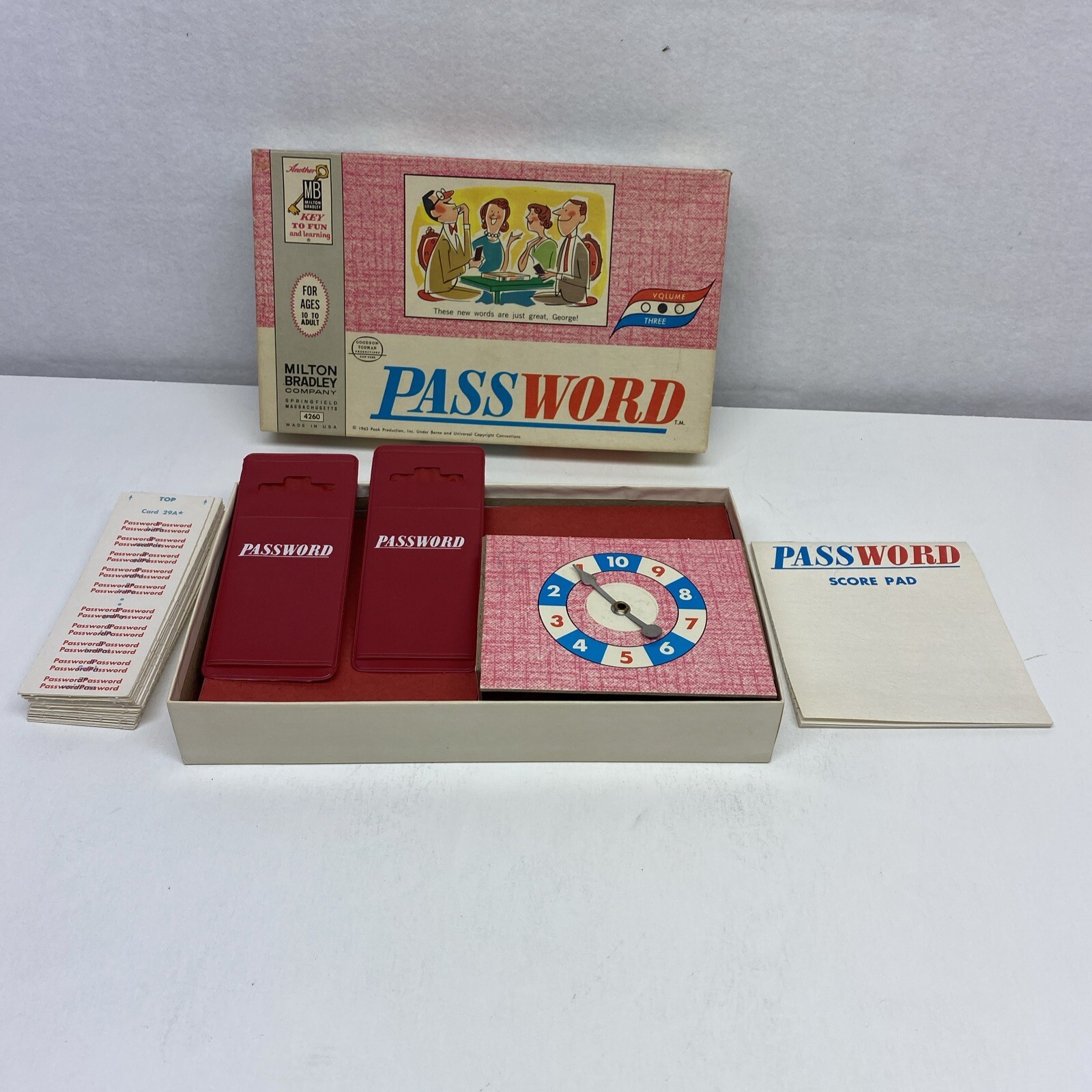 VINTAGE 1963 PASSWORD GAME 4260 VOLUME THREE MILTON BRADLEY- AS SHOWN ...