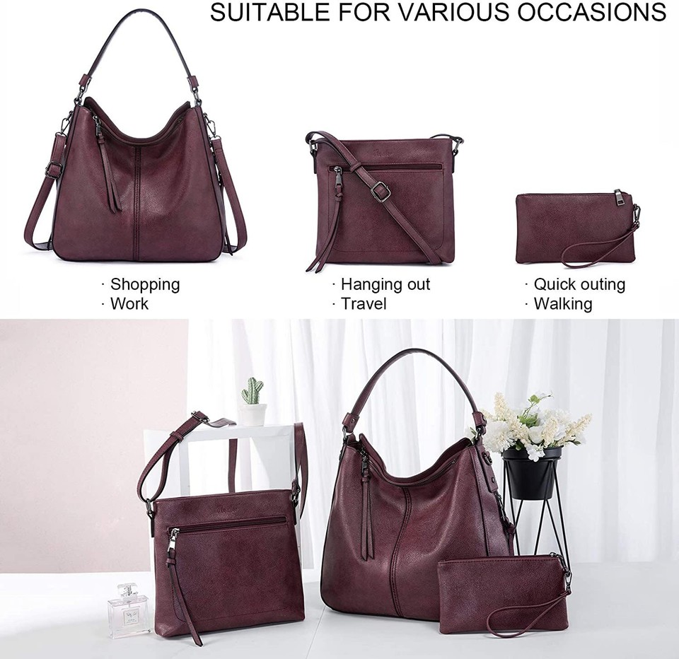 Realer Hobo Handbags for Women Large Hobo Bags Purses Leather Purses | eBay