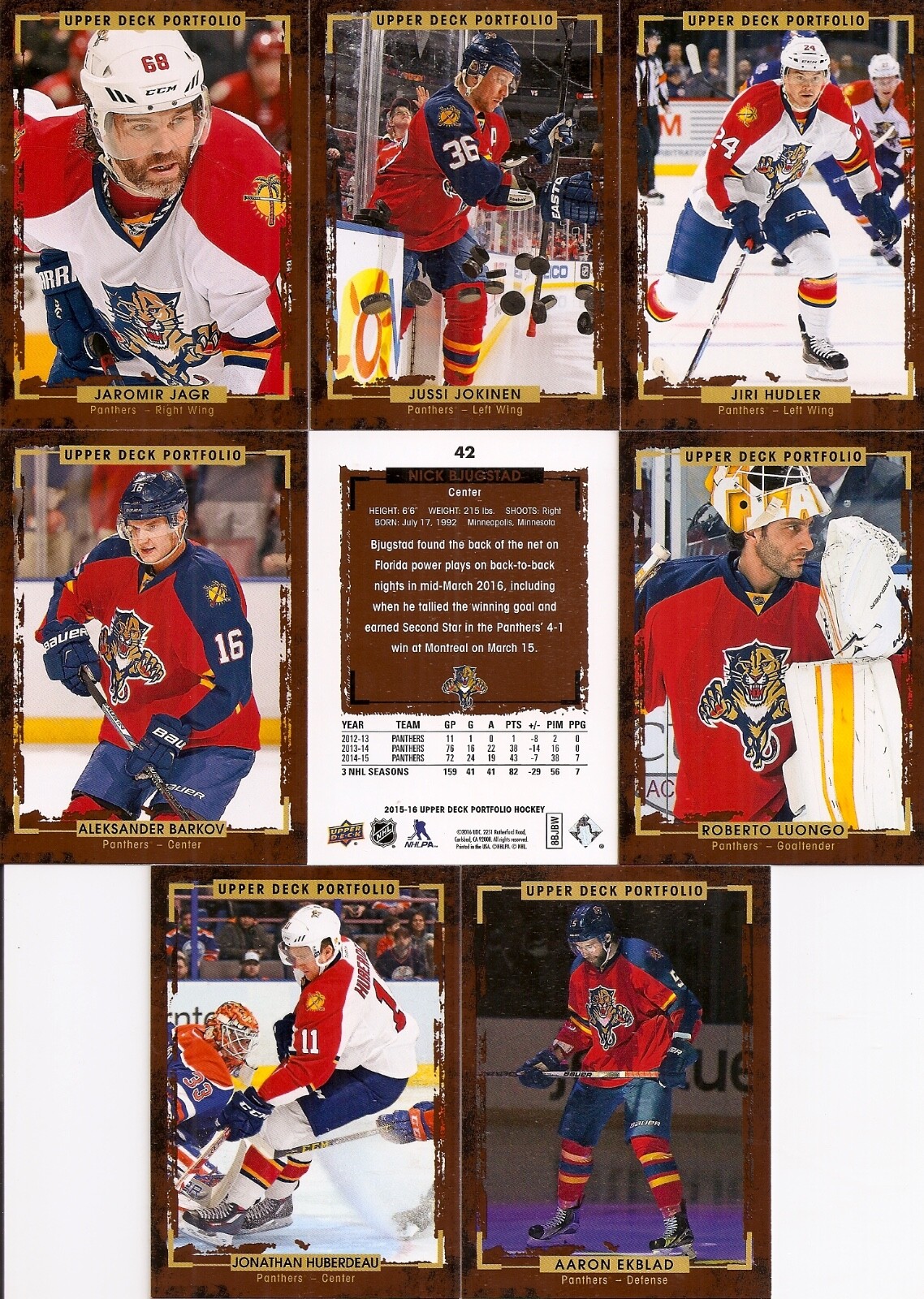 2015-16 UD Upper Deck Portfolio Florida Panthers Basic Team Set (7) | eBay