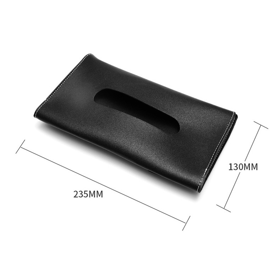 Car Tissue Box Towel Sets Car Sun Visor PU Leather Tissue Box Holder ...