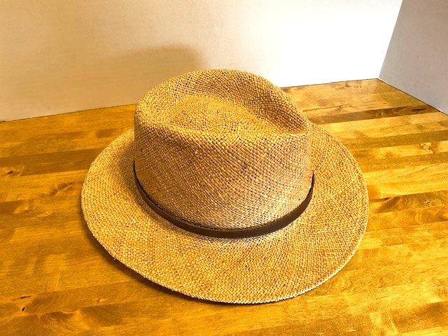 Men's Pendleton AB177-81284 Tan Panama Outback Straw Hat with Logo Hat Band | eBay