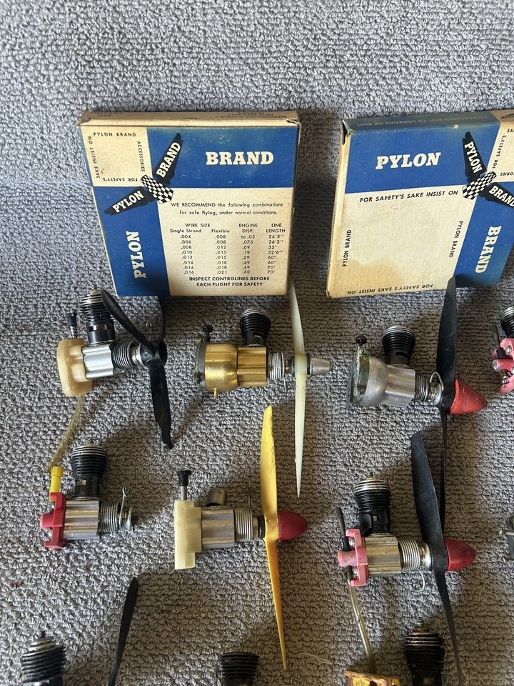 Vintage Cox Powered Motor Engine Lot Airplane Engines Rc Motors Tether ...