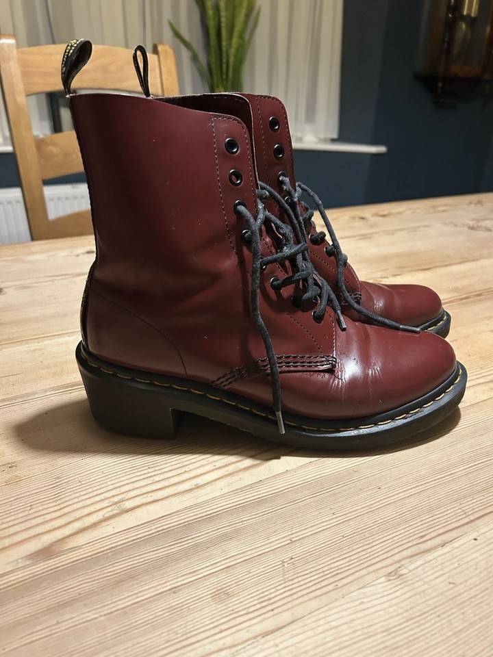 DR Martin Ox blood Red Heeled Boots Uk9 Eu 43 In Great Condition | eBay UK