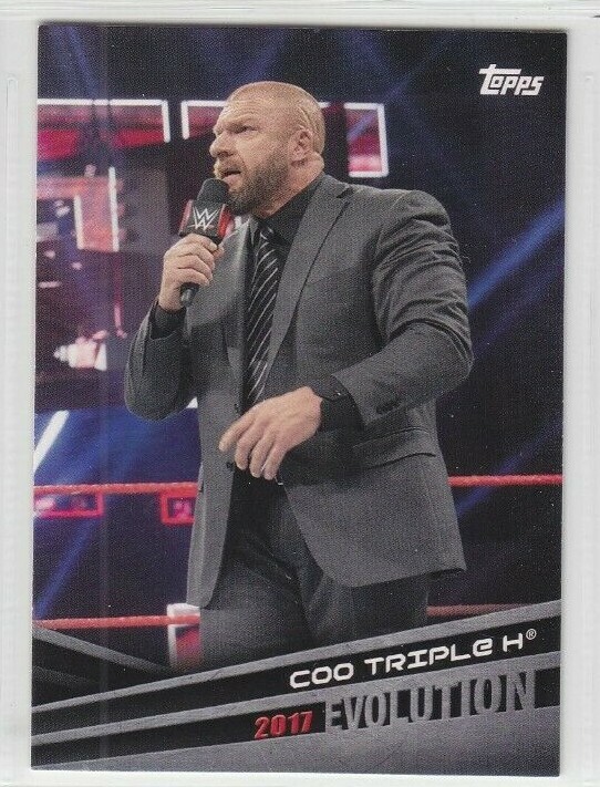 COO TRIPLE H (2018 Topps WWE *EVOLUTION* INSERT CARD E-44) 2017 HHH | eBay