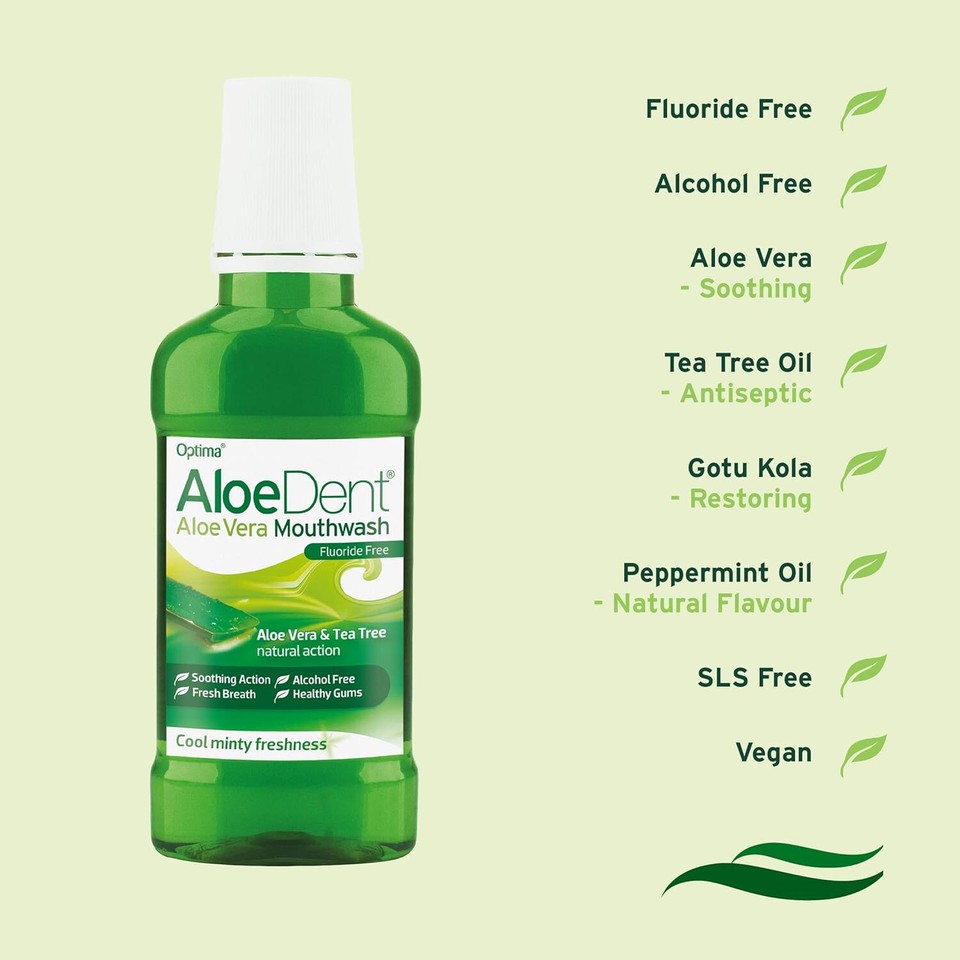 UK ALOE DENT Aloe Vera Mouthwash 250ml PACK OF 1 This Mouthwash Is Fast ...