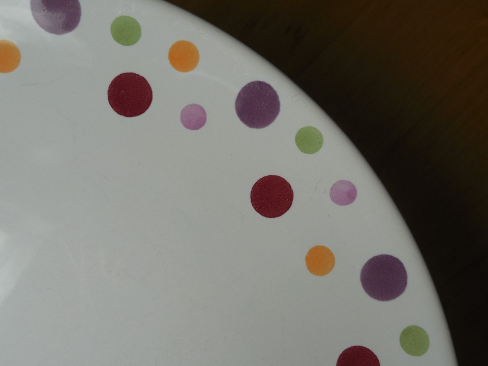 Pampered Chef Simple Addi+ions DOTS Dinner Plate 10 5/8" 1 ea 1 ...