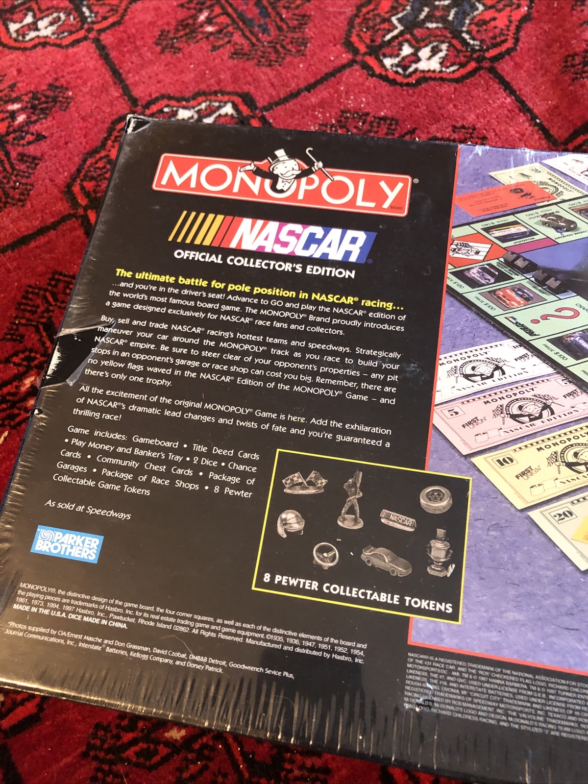 1997 NASCAR Monopoly Game Official Collector's Edition Pewter Tokens ...