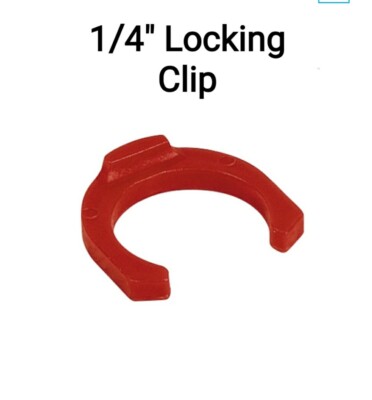 1/4" OD Red Locking Clip Push Fit Pipe Fitting American Fridge RO ...