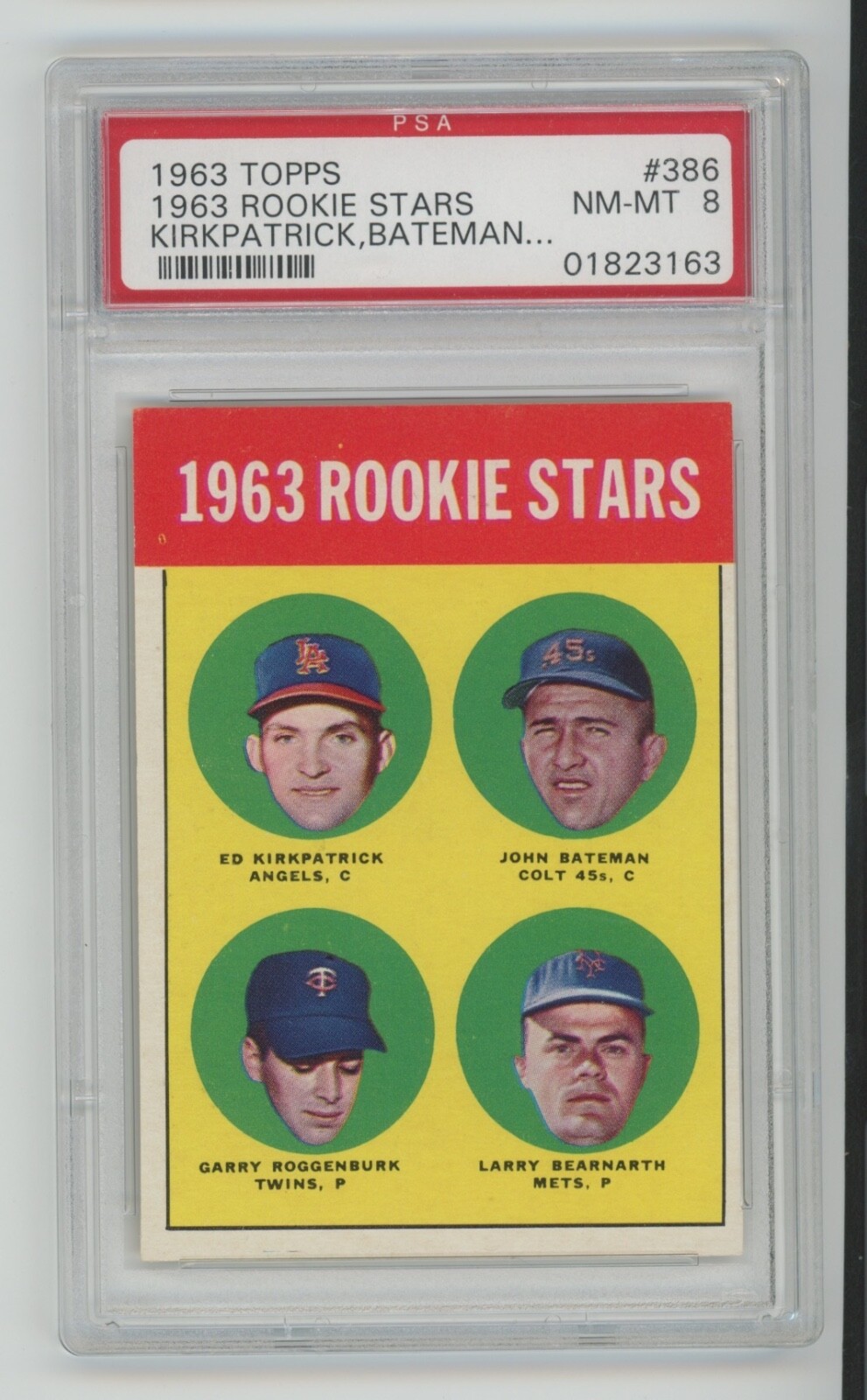 1963 Topps Rookie Stars #386 PSA 8 Kirkpatrick Bateman Bearnarth ...