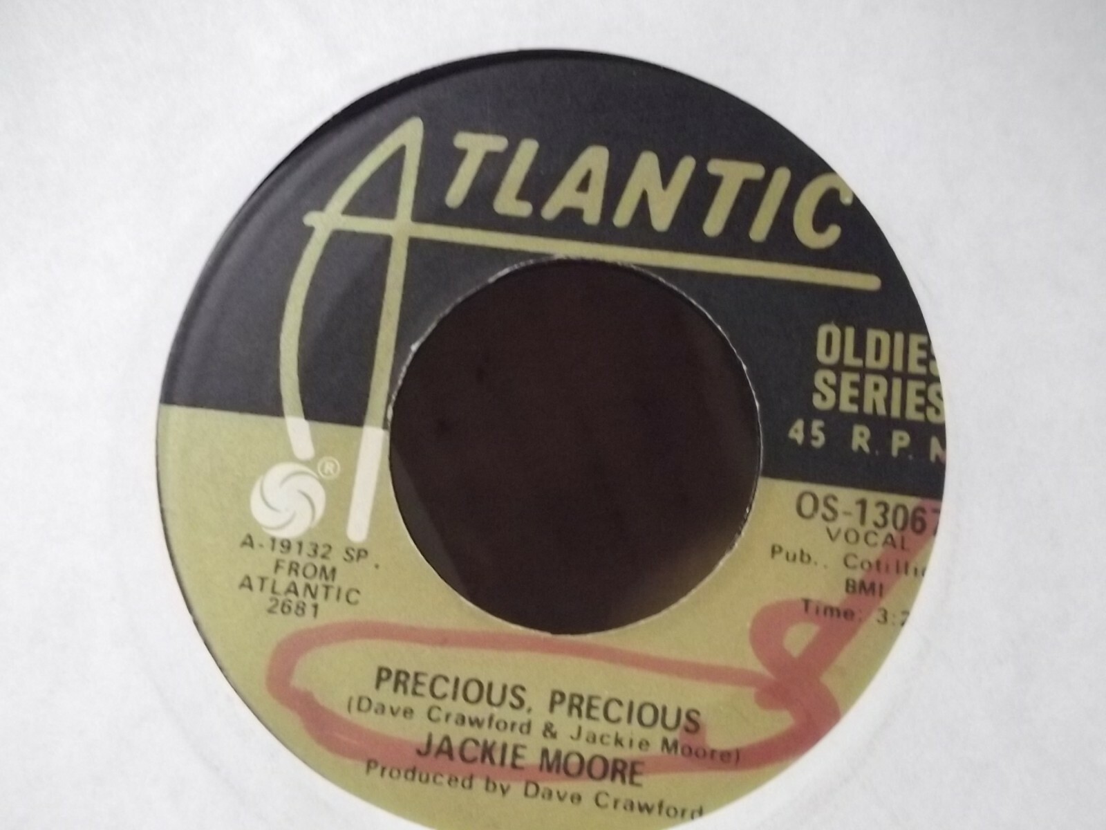 45S* JACKIE MOORE JUST ONE LOOK / PRECIOUS,PRECIOUS ON ATLANTIC RECORDS ...