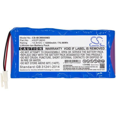 Battery for Biocare PM900S PM900 PM900S Patient Monitor 5200mAh 76.96Wh ...