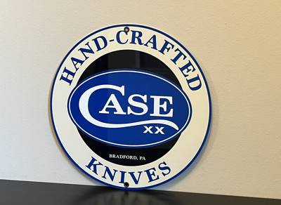 Case Hand Crafted Knives Cutlery Vintage Style oval Metal Sign Knives ...
