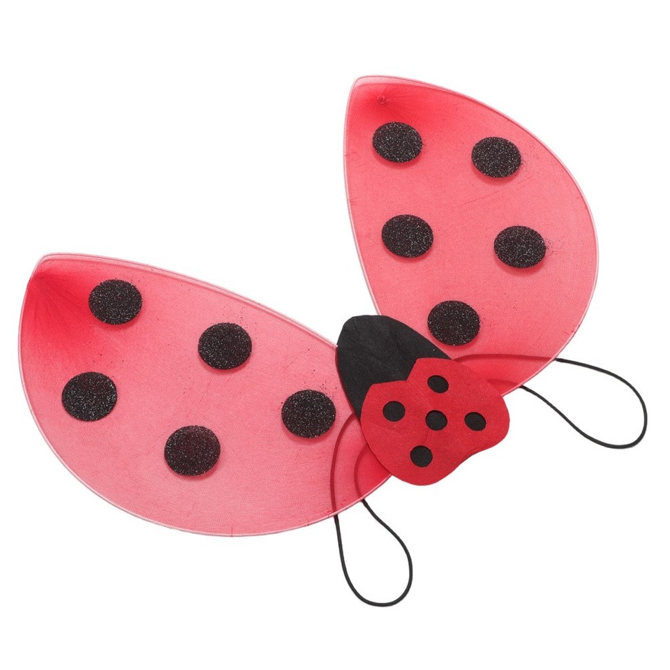 Girls Ladybug Wings Costume - Cosplay Animal Wing Toddler Halloween ...