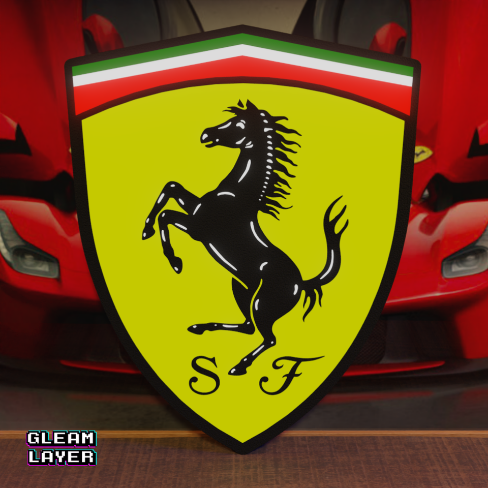 Ferrari Logo Wall Display Led RGB Light Sign | eBay