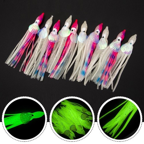 High Quality Squid Lure Kits Travel Soft 5/6/10cm Luminous Saltwater ...