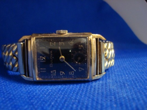 RUNNING BLACK DIAL BULOVA 21 JEWEL CAL 7AK MOVEMENT MANUAL WIND WATCH ...