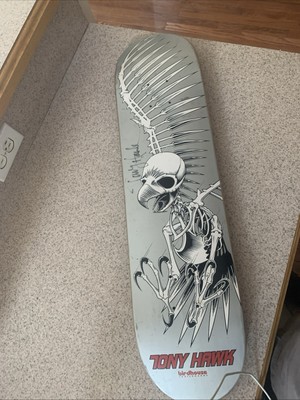 Tony Hawk Autographed Skeleton Bird Birdhouse Skateboard Rare ...