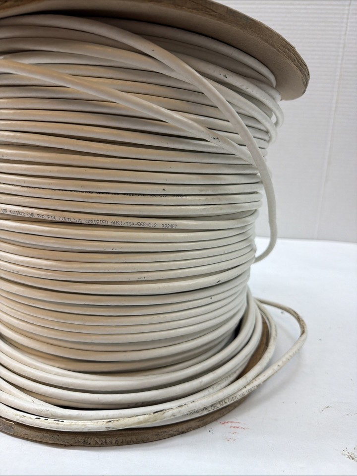 Cat6A Plenum CMP 1000ft 23AWG 100% Bare Copper 750 Mhz Ethernet Cable ...