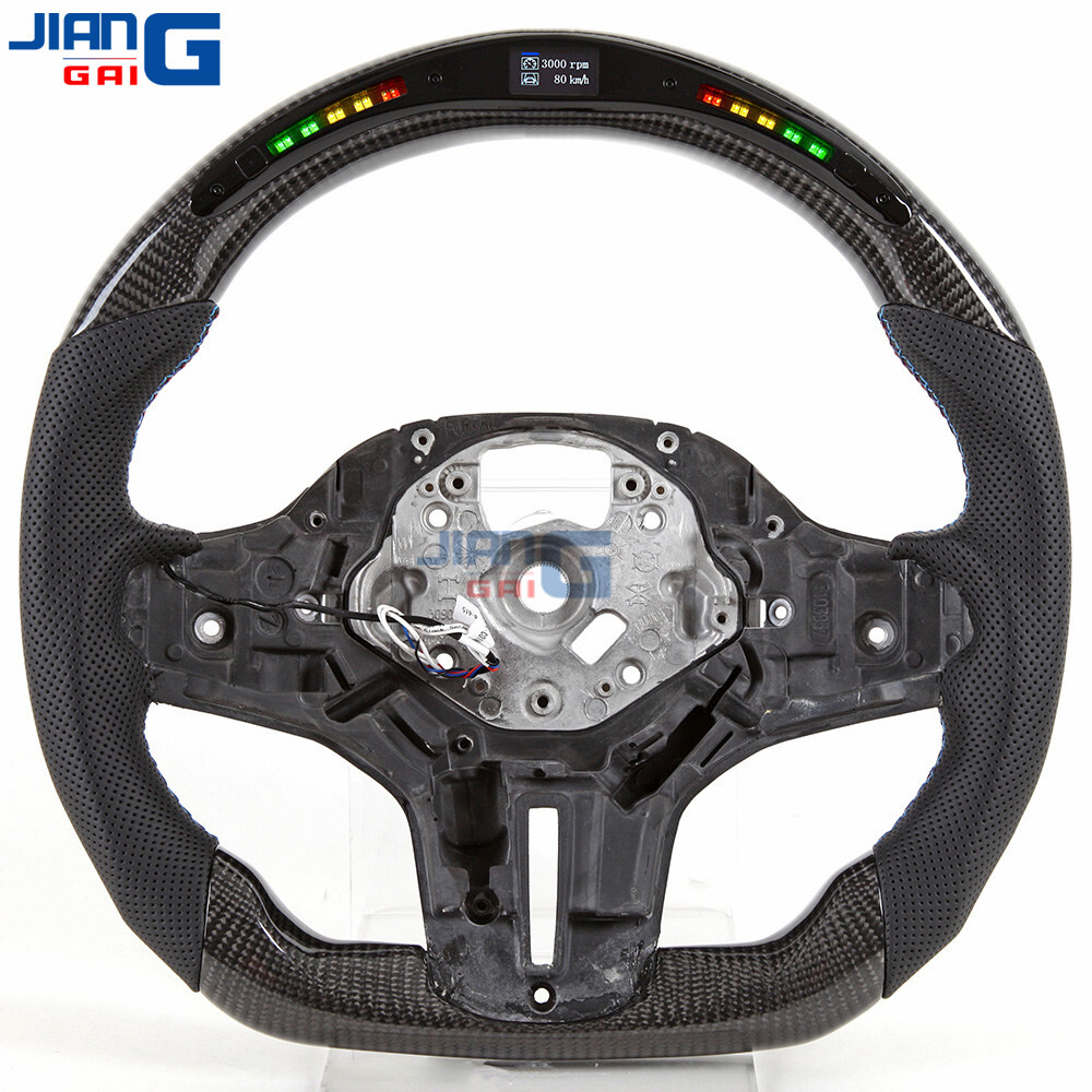 LED Carbon Fiber Steering Wheel Fit BMW F40 F44 G20 G28 G80 G38 G30 ...